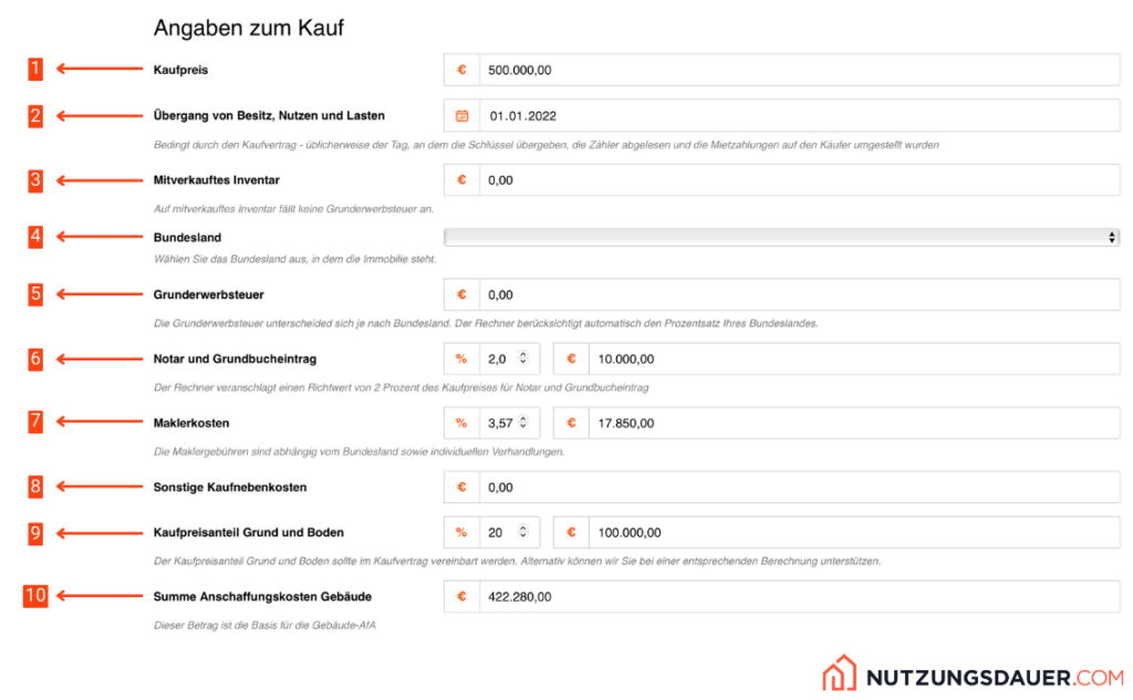 [Profi] AfA-Rechner für Immobilien